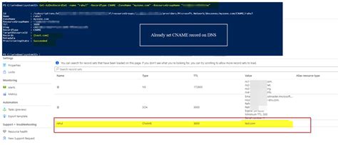 Azure Updating Dns Cname Stack Overflow