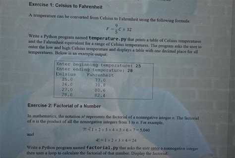 solved exercise 1 celsius to fahrenheit a temperature can