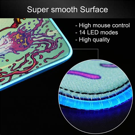 Tech Led Gaming Mouse Pad Gaming Desk Mat Rgb Led Xxl Mousepad Keyboard Mat Large Mousepad