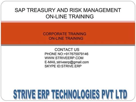 Sap Trm Treasury And Risk Management Training Ppt Pptx