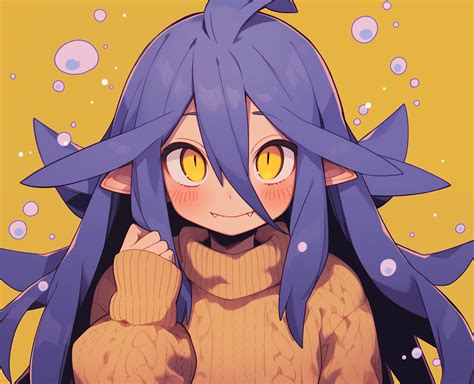 Yellow Eyed Girl With Small Fangs By Tuwalg On Deviantart