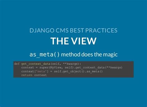 Django Cms Best Practices