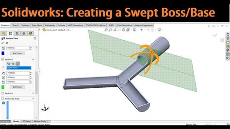 Solidworks Tutorial Creating A Basic Sweep In Solidworks