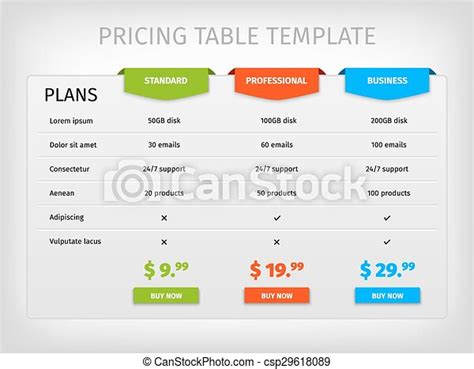 Comparison Matrix Template
