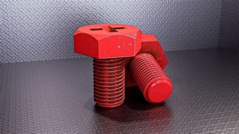 Bolt Metalic On Blender Free 3d Model Cgtrader