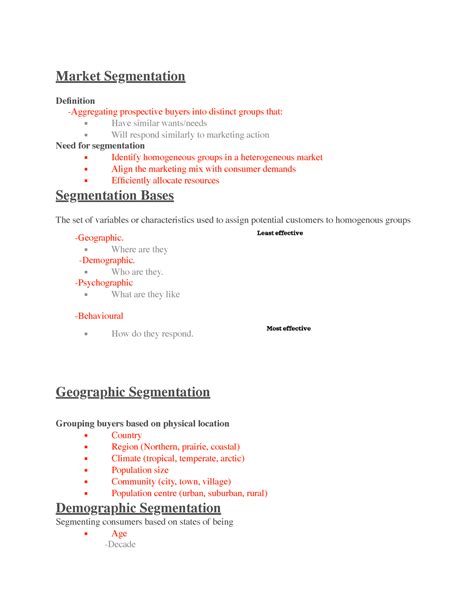 S STP Marketing Lecture Notes Are Written Materials That Summarize The Key Concepts MKTG