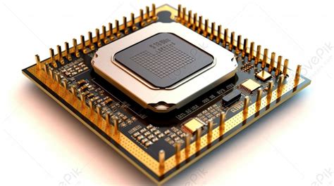 흰색 배경에 필드 효과의 깊이가 있는 3d 격리된 Cpu 칩 그림 프로세서 배경 깊이 배경 Cpu 배경 이미지 Hd 프로세서 깊이 Cpu 배경 사진 무료 다운로드