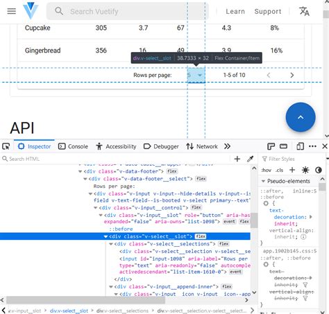 Feature Request V Data Footer Material Design Consistency Of Rows Per Page Selection
