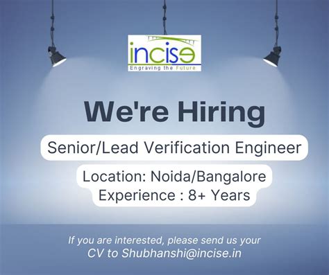 Shubhanshi Incise On Linkedin Incise Infotech Private Limited Hiring Seniorlead Verification