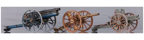 Collection Of Three Scale Model Breech Loading Field Guns Rock Island Auction