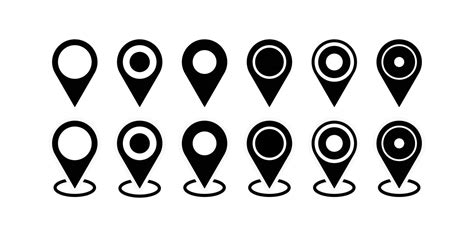 Set Of Map Pin Icons Modern Map Markers Location Pin Sign Vector