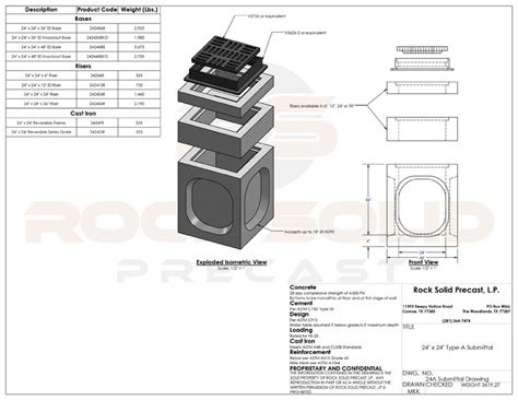 Rock Solid Precast L P Quality Precast Products Type A Inlet
