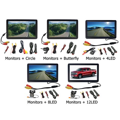 7인치 Tft Lcd 화면 자동차 모니터 Hd 1024x600 Rearview 카메라 옵션 비디오 보안 티몬