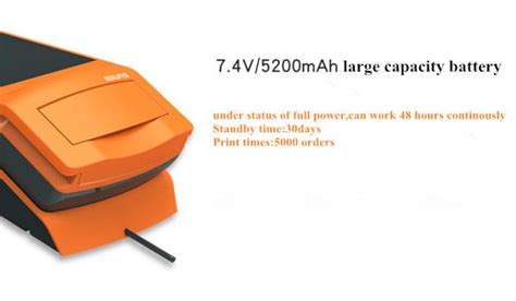 Wireless Android Handheld POS Terminal Android Handheld Device With Printer