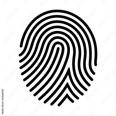 Human Fingerprint Finger Print Or Biometric Scan Line Art Vector Icon For Apps And Websites