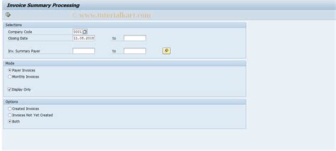 Isjp Cr Sap Tcode Invoice Summary Processing