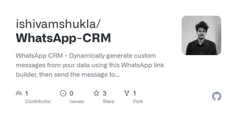 Github Ishivamshuklawhatsapp Crm Whatsapp Crm Dynamically