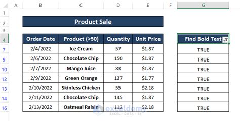 How To Use A Formula To Find Bold Text In Excel Methods ExcelDemy