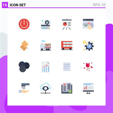 Stock Vector Icon Pack Of 16 Line Signs And Symbols For Dessert Candy