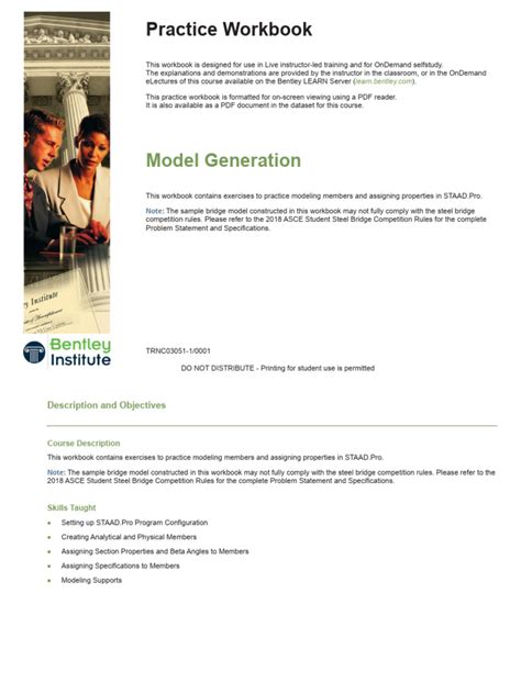01 Model Generation Staad Pro Ce Trnc03051 Pdf Truss Computing