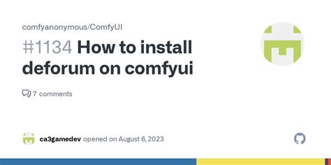 How To Install Deforum On Comfyui · Issue 1134 · Comfyanonymous