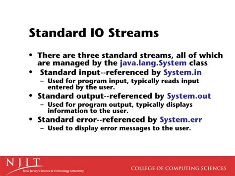 Input Output Streams Ppt