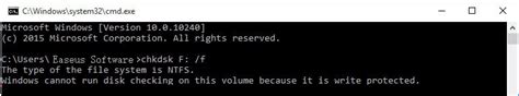Fixed Windows Cannot Run Disk Checking On This Volume Because It Is Write Protected Easeus