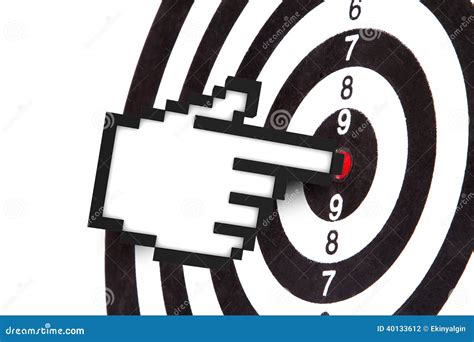 Hand Cursor On Target Stock Photo Image Of Aiming Dart
