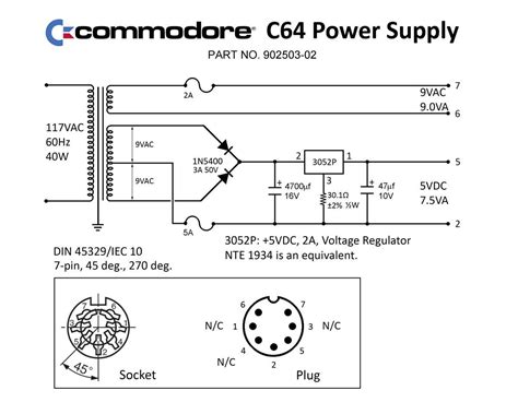 Schematic Of The C64 Power Supply