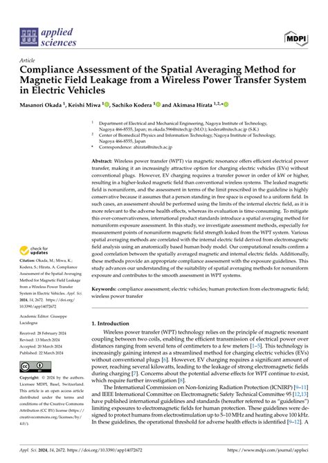 Pdf Compliance Assessment Of The Spatial Averaging Method For Magnetic Field Leakage From A