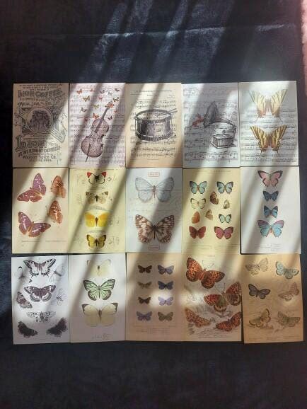 Cottagecore Butterflies Wall Collage Postcards Shop Online On Roomtery