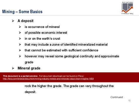 Mining Industry Metals Minerals Value Chain Insights PPT Slide Deck