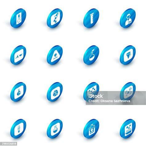 테스트 튜브 및 플라스크 실험실 조수 깨진 금이 가진 삼각형 경고 독성 깔때기 필터 및 식물 사육 아이콘을 설정합니다 벡터 3차원 형태에 대한 스톡 벡터 아트 및 기타