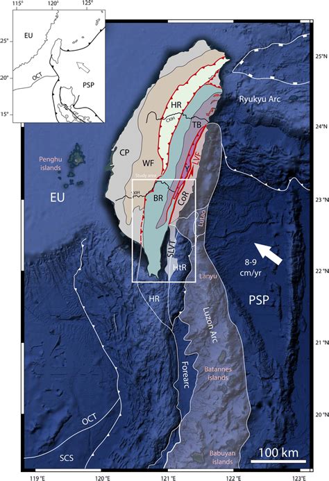 Geological And Kinematic Setting Of Taiwan Arc‐continent Collision Download Scientific Diagram