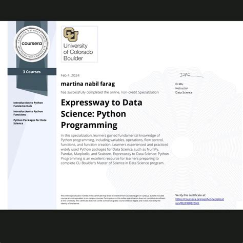 Martina Nabil On Linkedin Coursera Dataanalysis Python Pythonfordatascience Pythonlearning