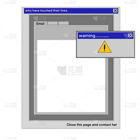 手绘 复古微软电脑窗口贴纸素材 花瓣网