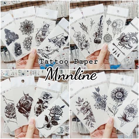 ลายใหม่ 15 แผ่น 120 แทททูรอยสักแผ่นเล็ก ลายสวยมาใหม่จ้า Tattoo