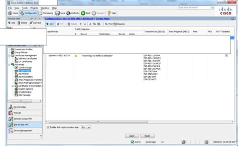 Warning No Traffic Is Selected Cisco Community