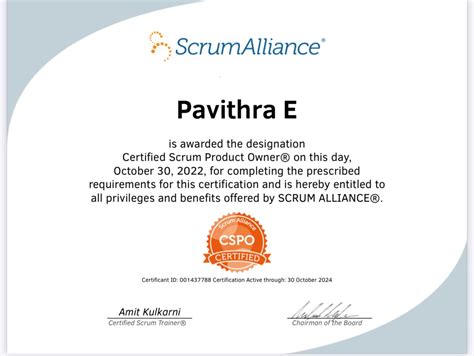 Pavithra E On Linkedin Happy To Share That I Have Completed My Cspo