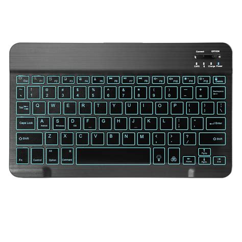 Ultra Slim Backlit Wireless Bluetooth Keyboard Universal Portable 7