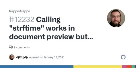 Calling Strftime Works In Document Preview But Failed Using Printview And Pdf Generation