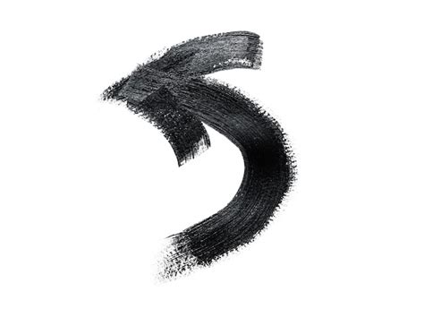 검은색 손으로 그린 질감 브러시 스트로크 아크릴 페인트 질감 선 클립 아트는 흰색 뒷면에 격리됩니다 프리미엄 사진