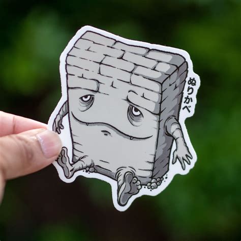 Nurikabe Stoned Yokai Sticker Japanese Yokai Series Etsy