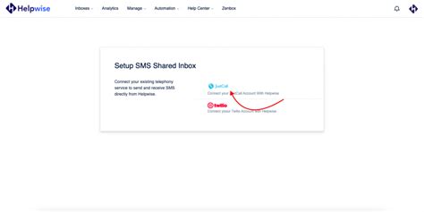 How To Set Up Helpwise Sms Inbox From Justcall Number