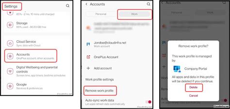 setup work profile on android for intune
