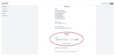 custom connection xero client id and secret key spydertech