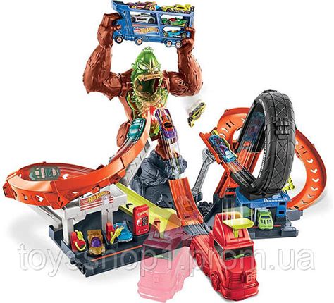 Трек нападение токсичной гориллы Hot Wheels Toxic Gorilla Slam Gas ...