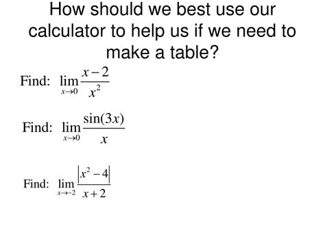 Ppt Evaluating Limits Numerically And Intro Into Algebraic Powerpoint