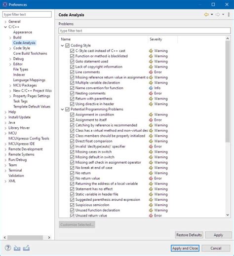 Eclipse Codan Static Code Analysis For Cc Mcu On Eclipse