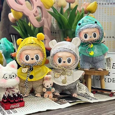 ตุ๊กตาลาบูบู้ ชุดเสื้อผ้าlabubu Nam เสื้อกันฝนแบบถัก เสื้อเบลาส์ ทริม น่ารักน่ารักๆ เสื้อผ้าตุ๊ก